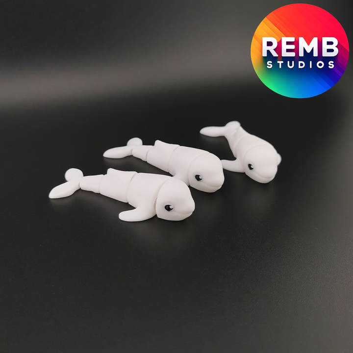 3D Printable Flexi Beluga Whale Remb Studios, STL file for 3D printing, STL print files, Print ...